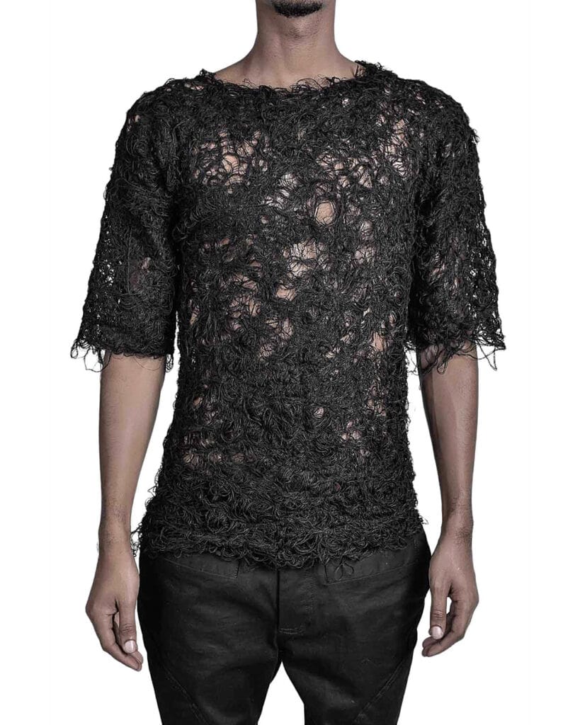 MINOAR.COM | LAYERED SCAR-STITCHED T-SHIRT