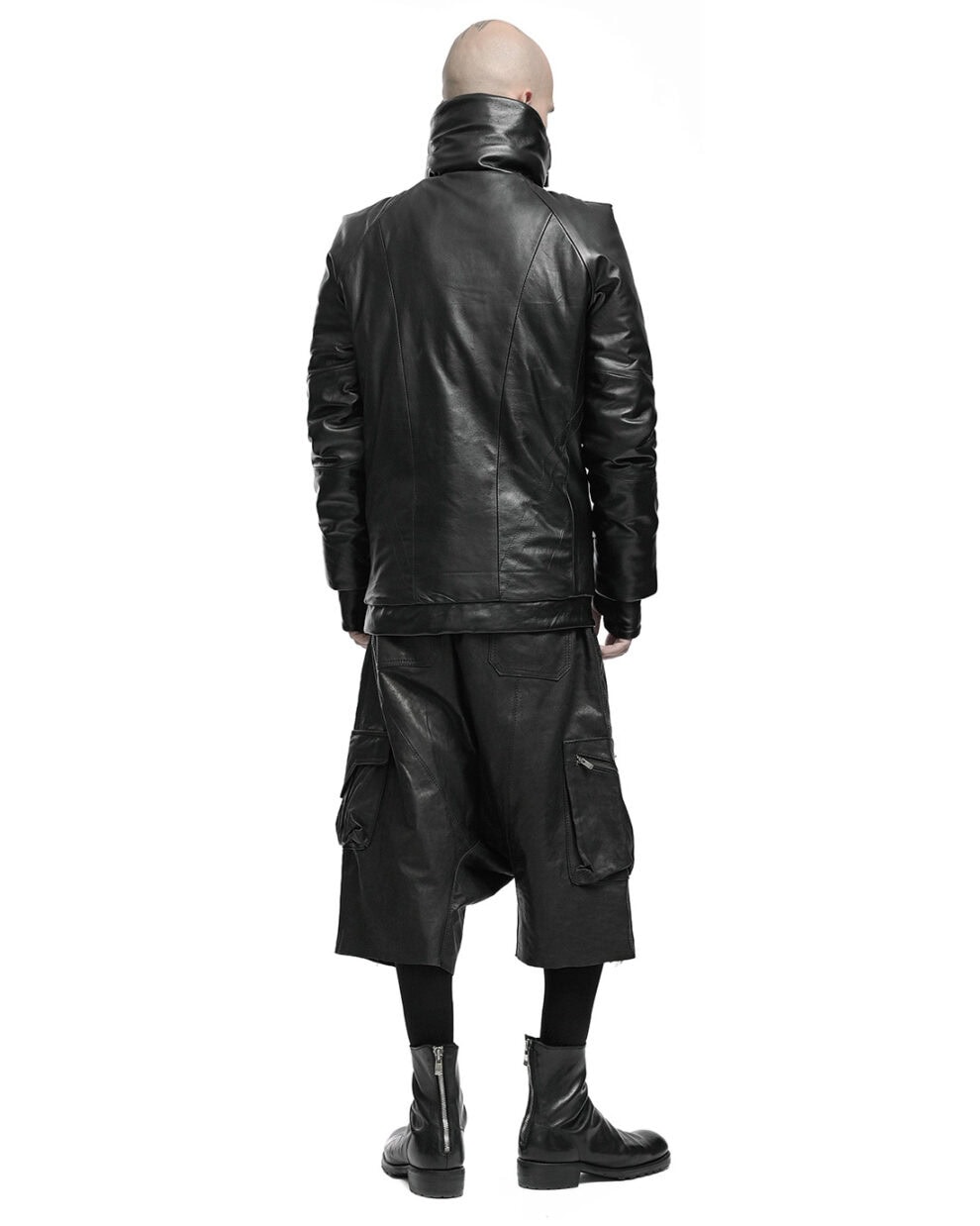 The Leather Diagonal Zip Winter Jacket - MINOAR.COM