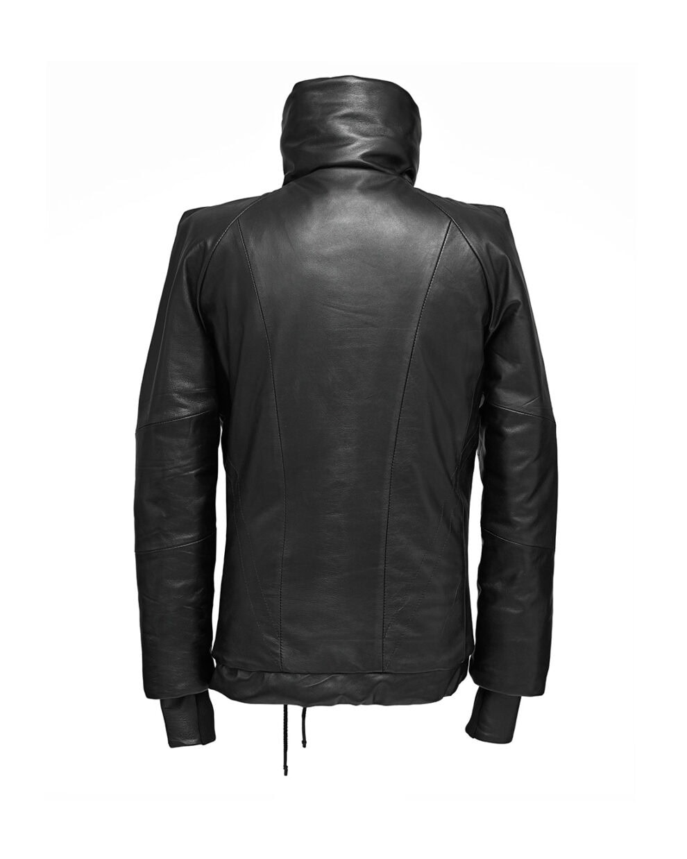 The Leather Diagonal Zip Winter Jacket - MINOAR.COM