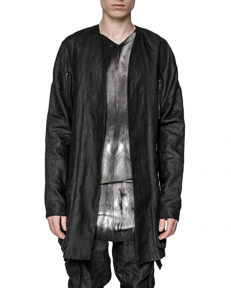 MINOAR.COM | Utility Wrapper Linen Coat