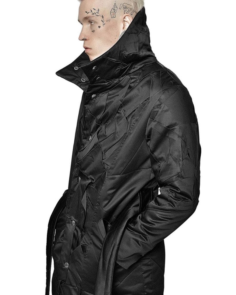 MINOAR.COM | Crushed High Neck Wrapper Coat
