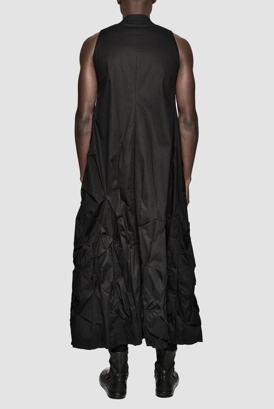 Crushed Tech Wrapper Coat - MINOAR - Artisan Darkwear Clothing