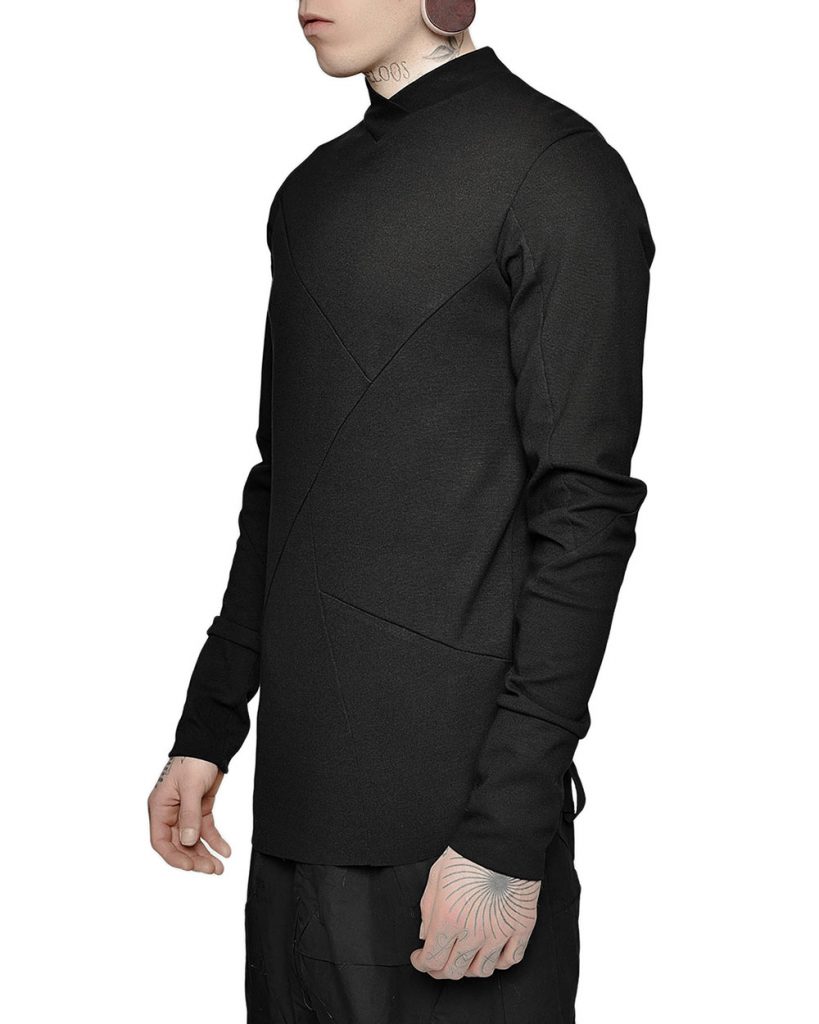 MINOAR.COM | Paneled Collar Longsleeve Top