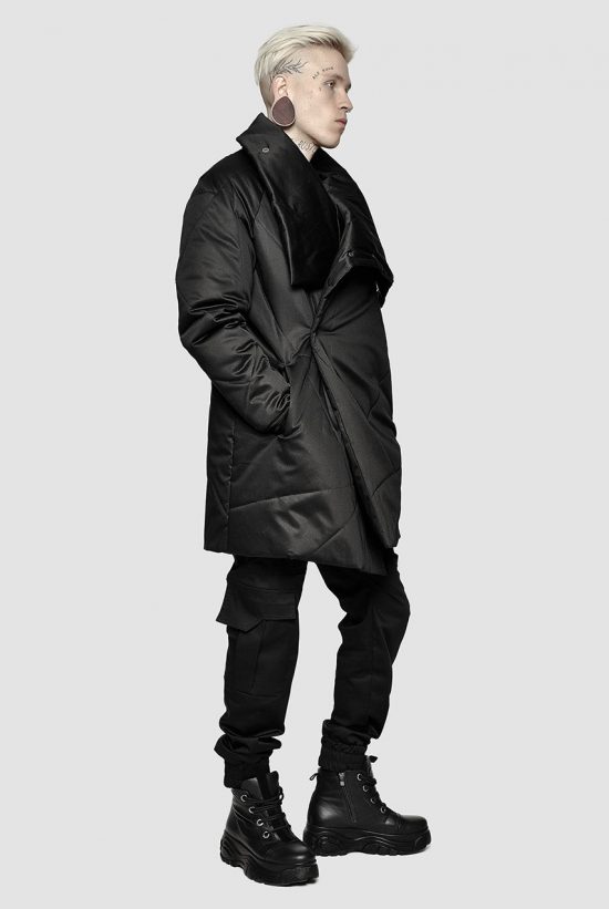 Crushed Tech Wrapper Coat - MINOAR - Artisan Darkwear Clothing