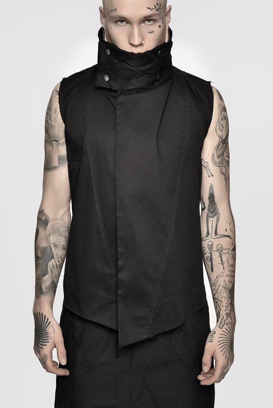 Crushed Tech Wrapper Coat - MINOAR - Artisan Darkwear Clothing