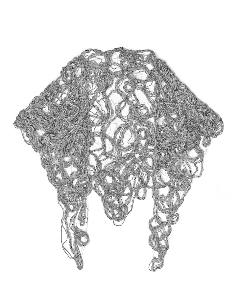 Aeriform Black Grey Triangular Scarf - MINOAR.COM | Official Website ...