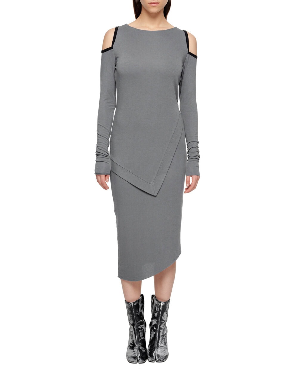 MINOAR.COM | Linear Crushed Asymmetric Layers Skirt