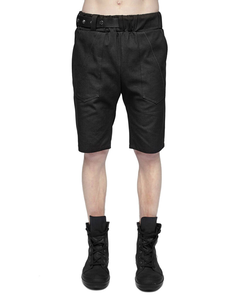 MINOAR.COM | BLACK SHIFTED BIKER SHORTS