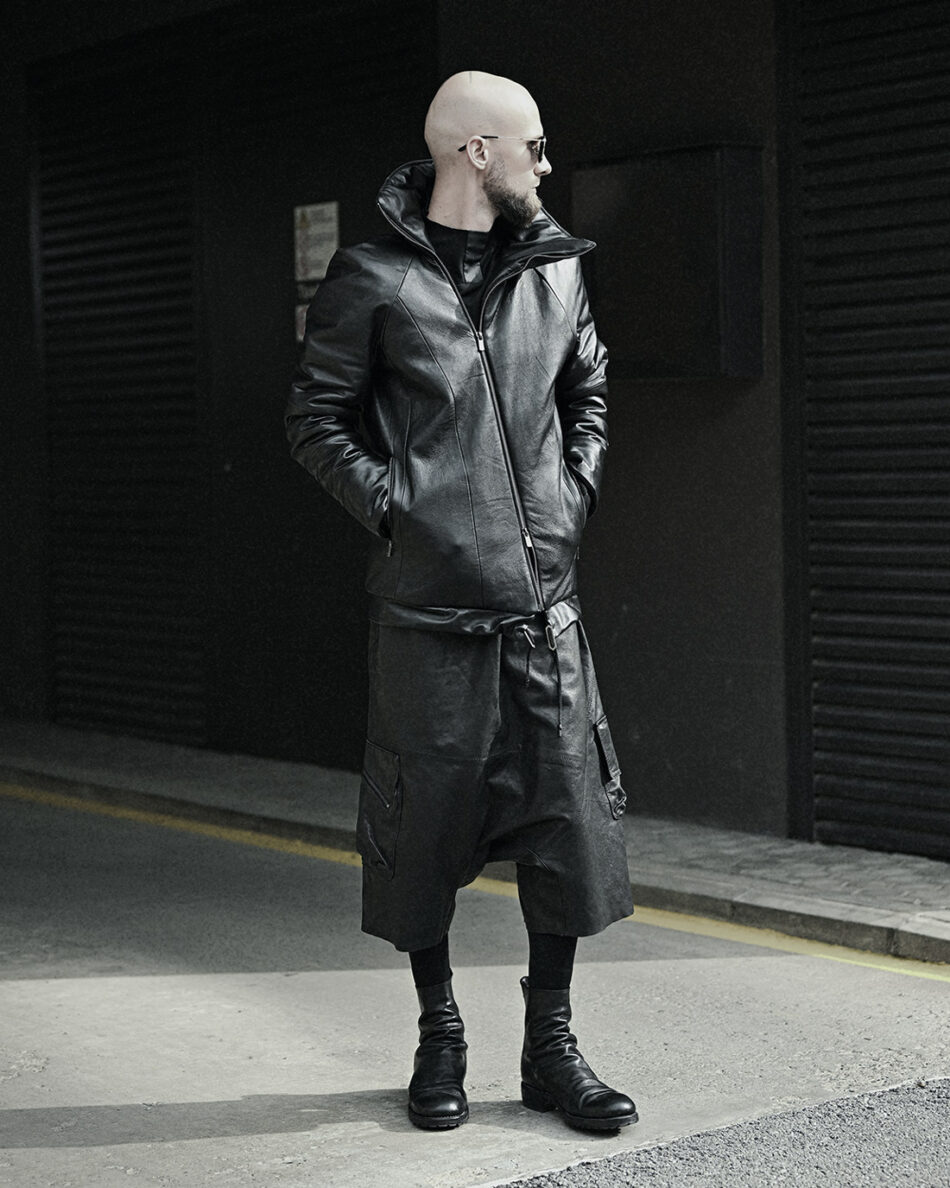 The Leather Diagonal Zip Winter Jacket - MINOAR.COM