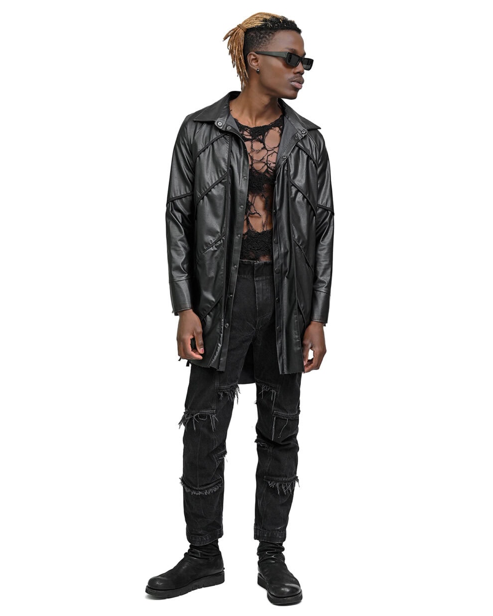 MINOAR.COM | LAYERED SCAR-STITCHED T-SHIRT