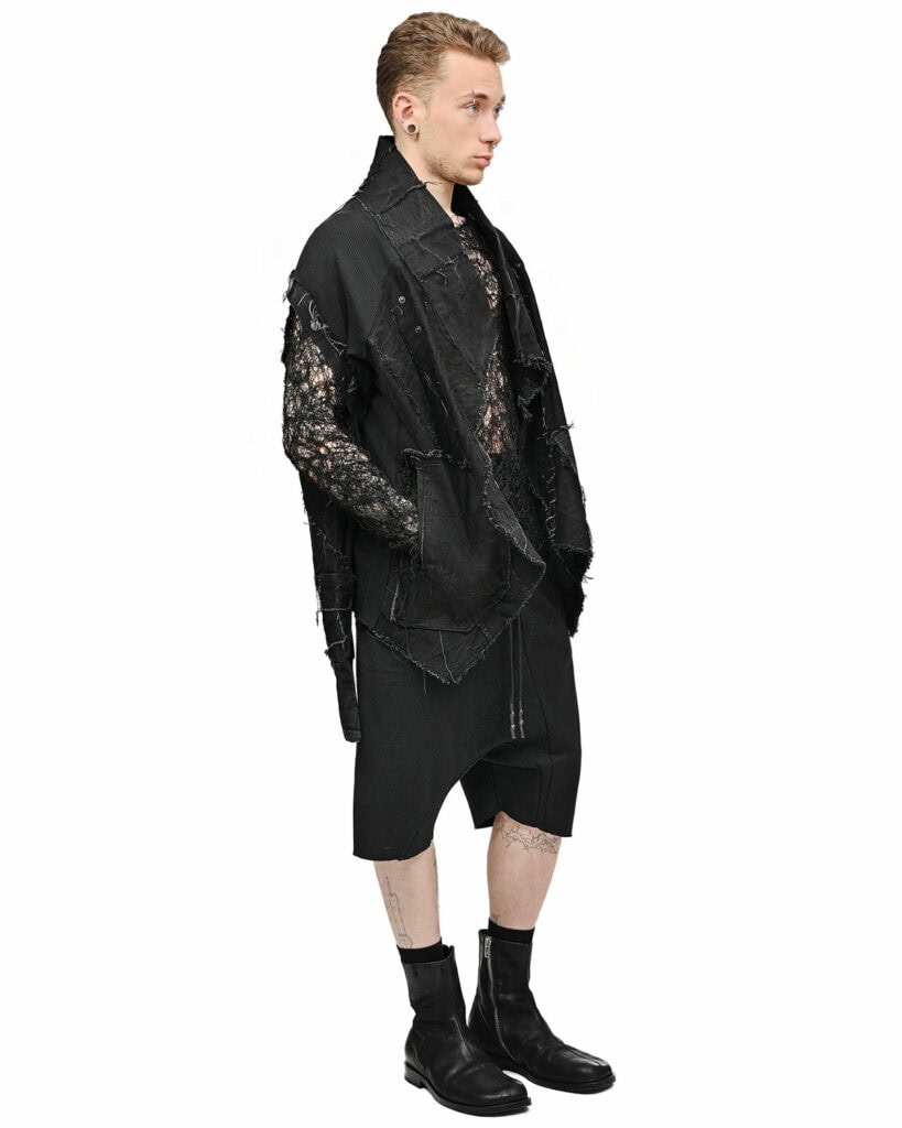 MINOAR.COM | Contrast Scar-Stitch Segment Top